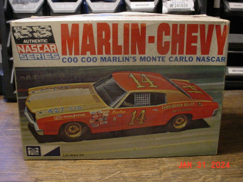 MPC Nascar #14 Coo Coo Marlin Chevy Monte Carlo Stockcar Model Box 1/25 ...