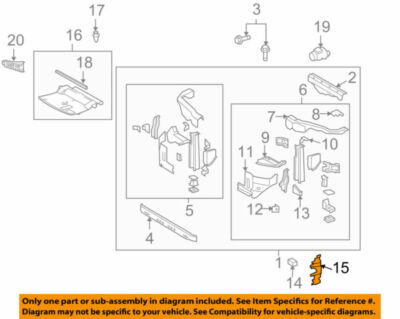 53294-60090 Toyota Deflector, radiator side, lh 5329460090, New Genuine ...