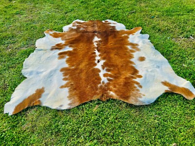 Real Cowhide Rug Brindle White Backbone Tricolor (Medium Cow Rug) Home ...