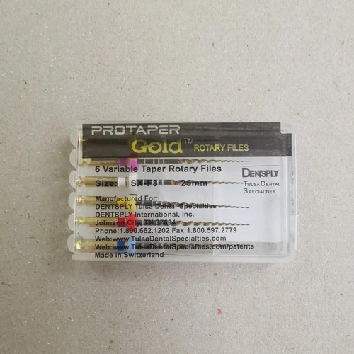 Protaper Gold Rotary Files 25mm SX-F3 Dentsply Tulsa Assorted ...