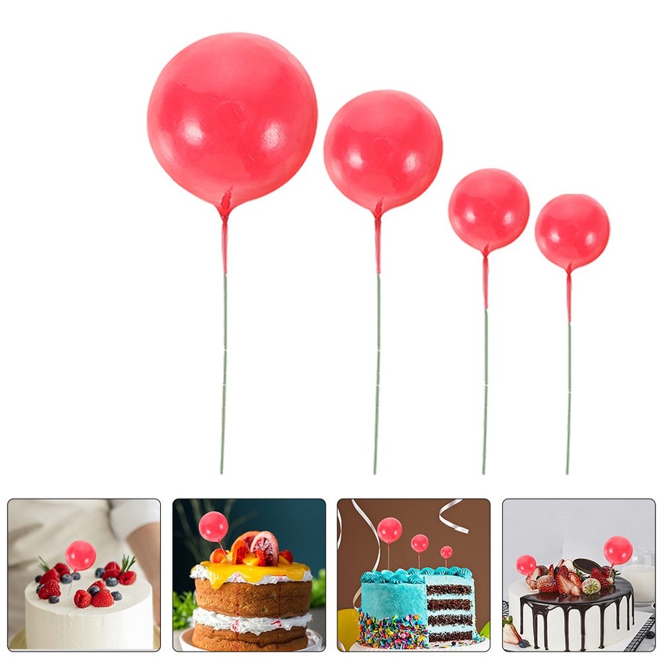 20 PCS Festive Cake Toppers Cupcake Shaped Balloons Birthday ...