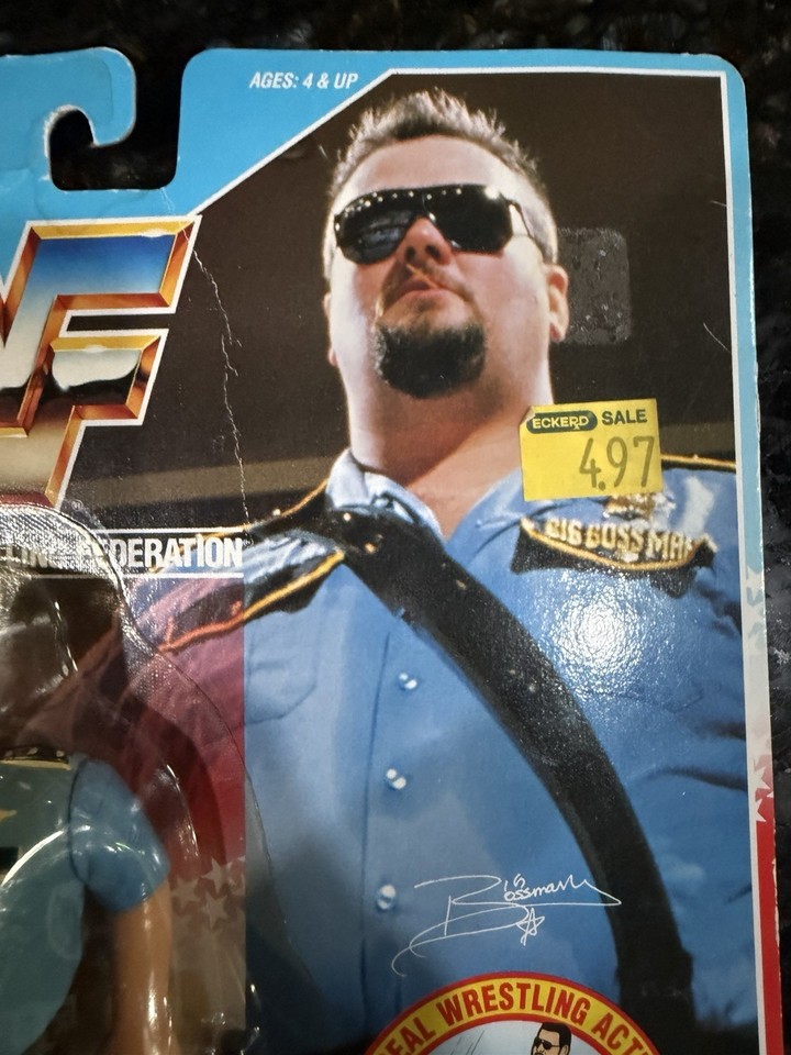 Hasbro WWF Big Boss Man Series 1 Hard Time Slam 1990 Sealed On Card ...