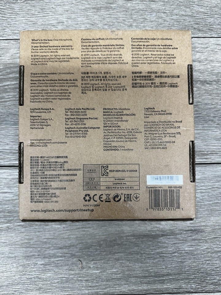 Logitech - Expansion Mic for MeetUp - Black - (‎989-000405) 97855131171 ...