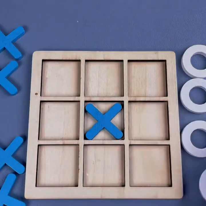Wooden Noughts And Crosses / Tic Tac Toe Game - Various Colours -New ...
