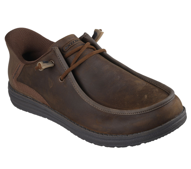 SKECHERS Melson-Edrick Brown RF Slip-ins Loafer Shoe Men's sizes 7-14 ...