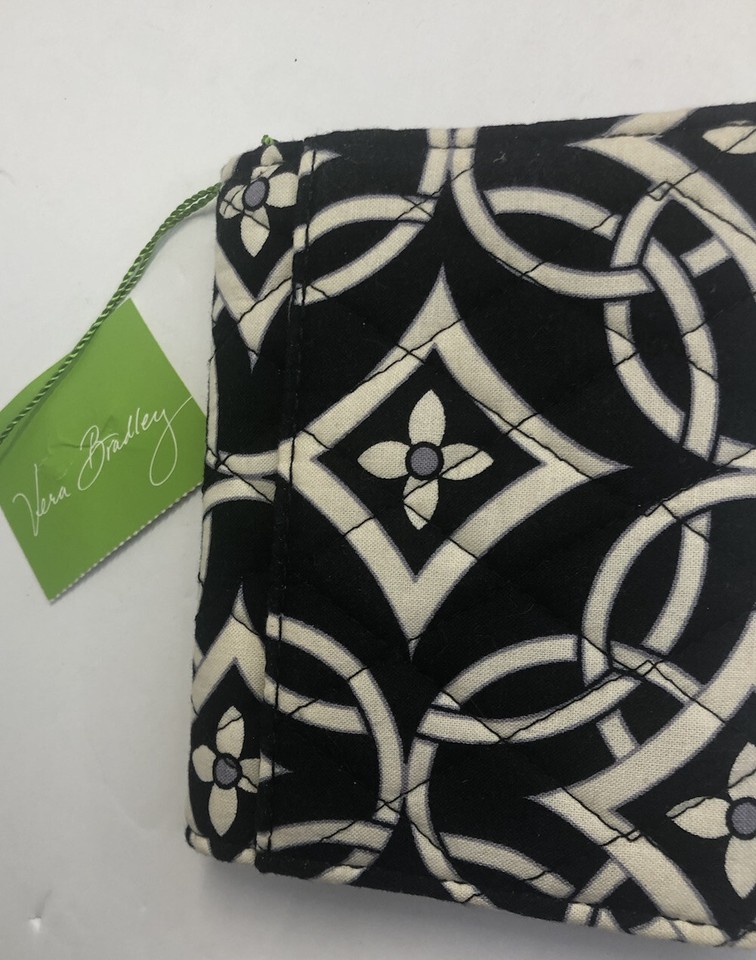 VERA BRADLEY - Black Microfiber Petite Trifold Wallet - NWT | eBay