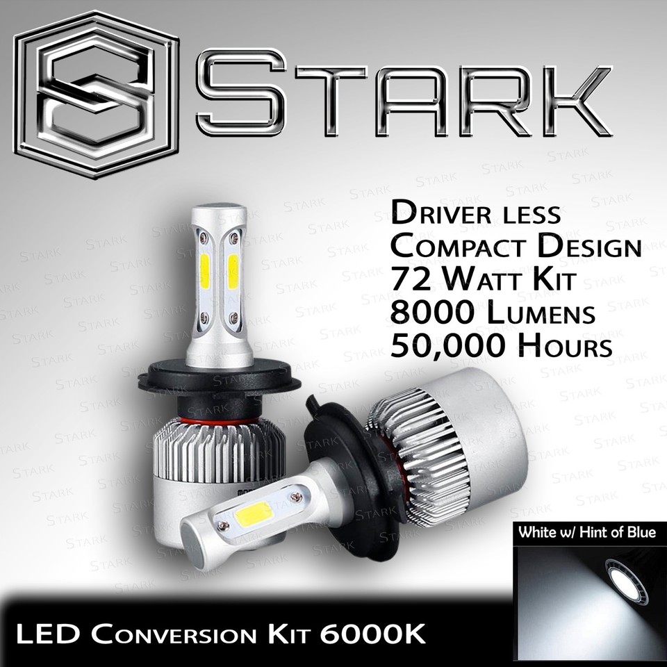 H4651 H4652 H4666 H4656 Head Light Glass Housing Lamp Chrome - 4x6 LED ...