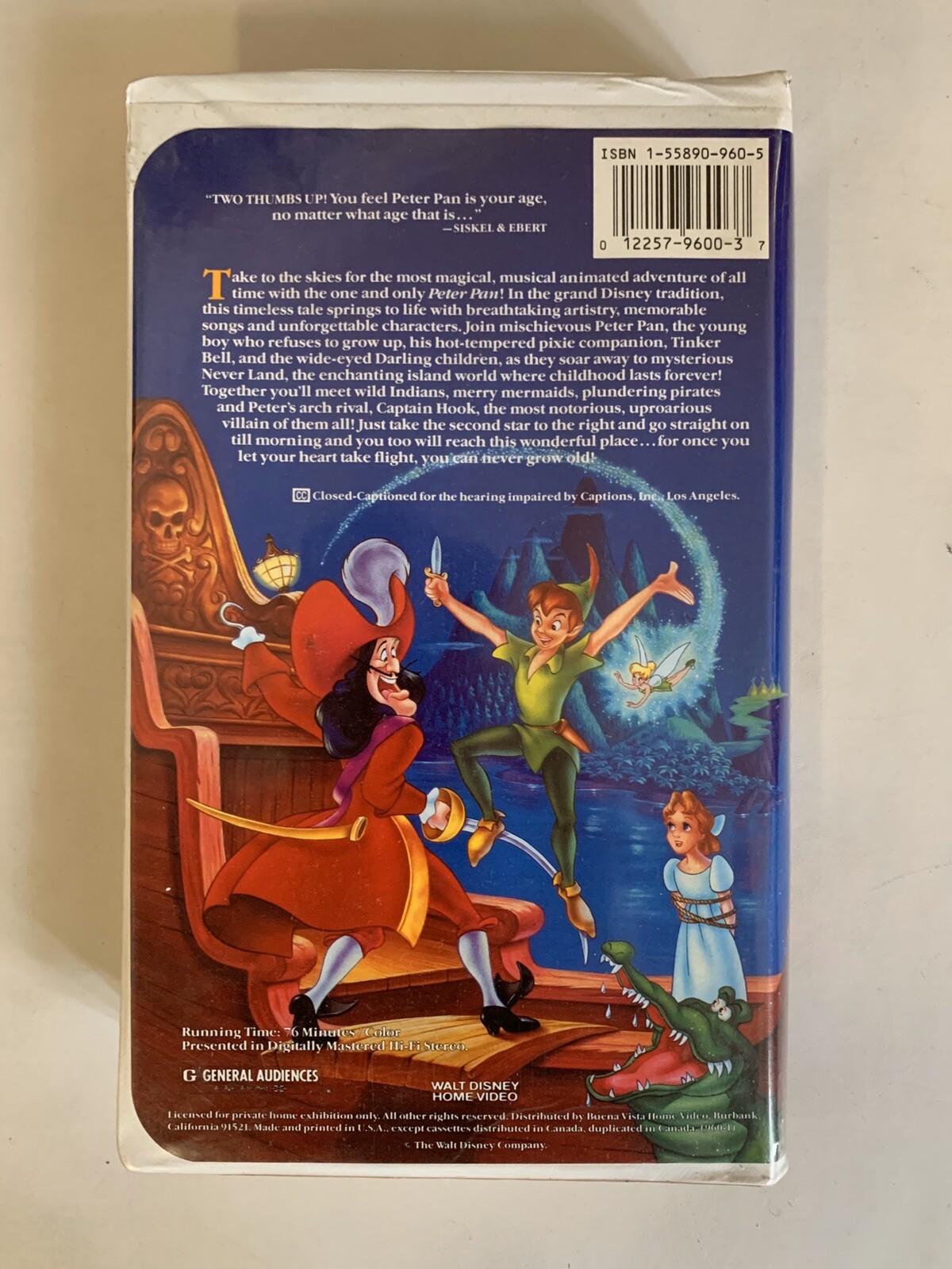 Walt Disney Classic PETER PAN (1953) Black Diamond Edition VHS, GREAT ...