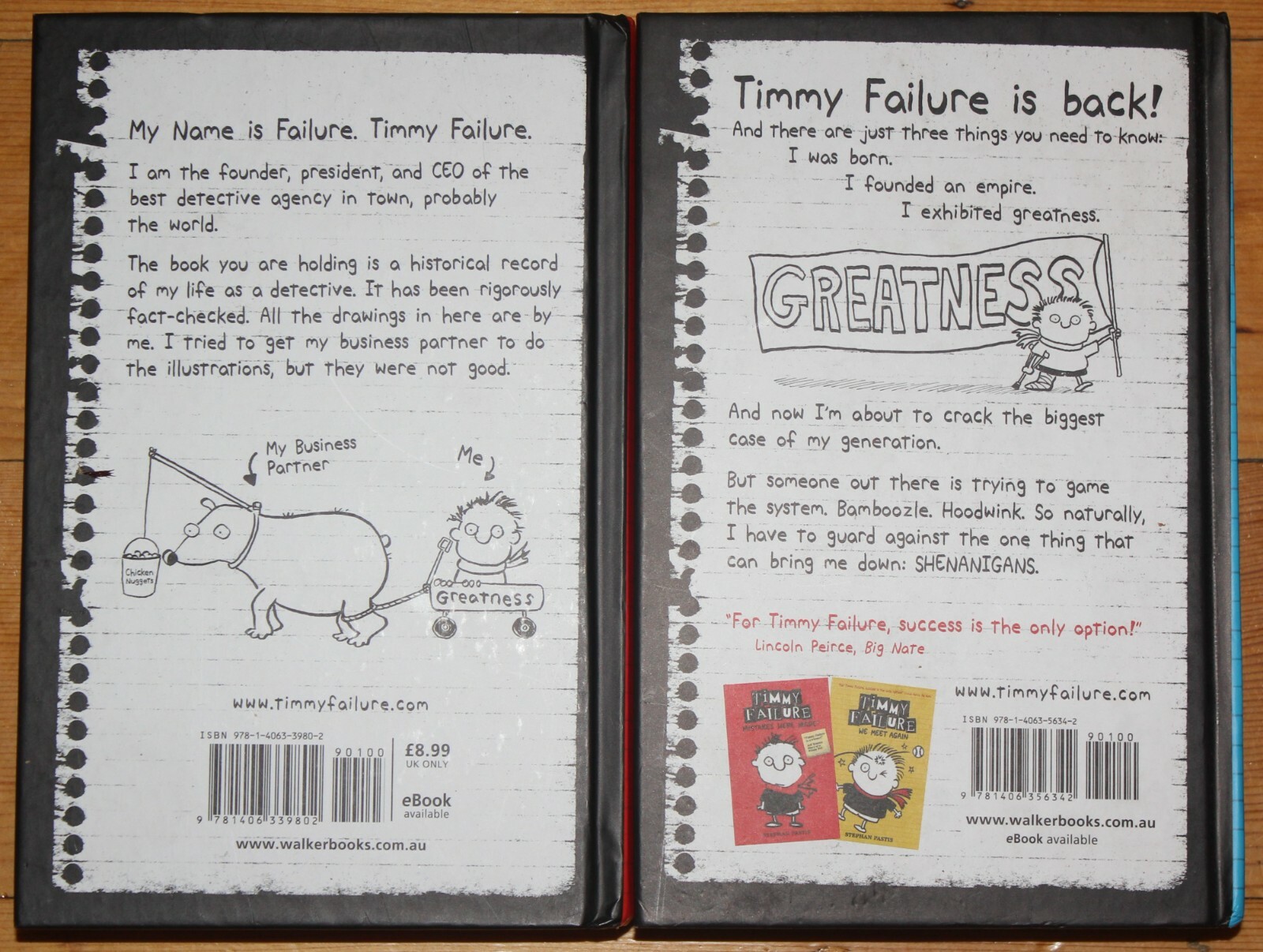Timmy Failure by Stephan Pastis Books 1 & 2 Hardcover Children's Books ...