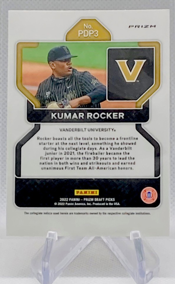 2022 Prizm Draft Picks Kumar Rocker Neon Pink Velocity Prizm #PDP3 ...