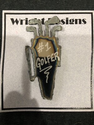 #1 Golfer Wright Designs Metal Pin Brooch Handmade | eBay