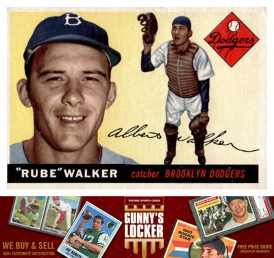 1955 Topps "Rube" Walker 108 Brooklyn Dodgers | eBay