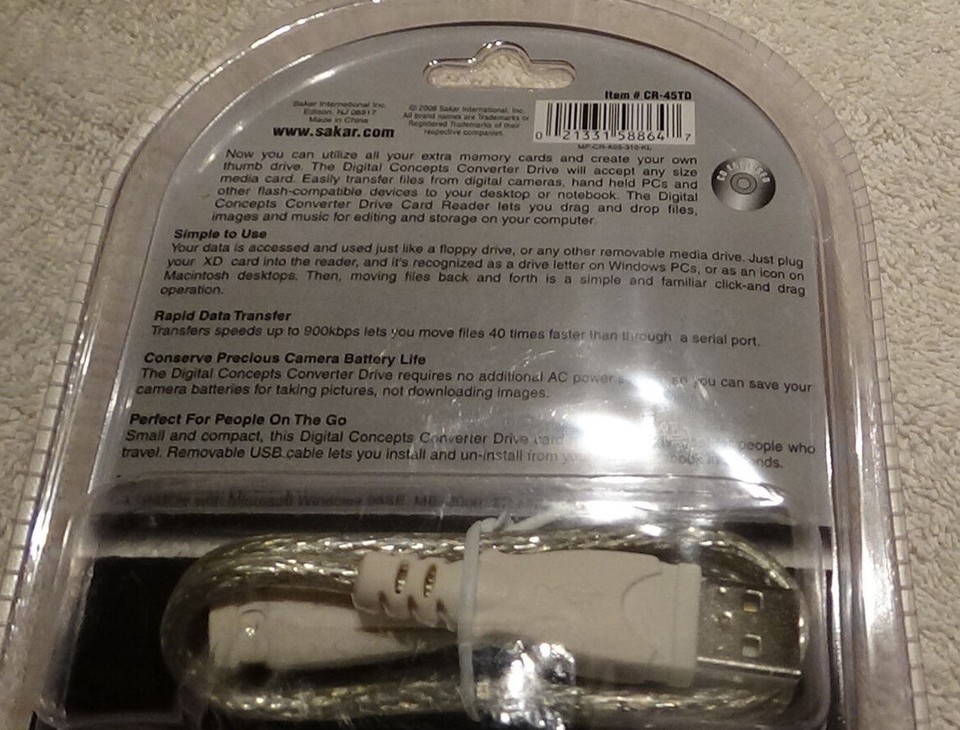 Converter Drive Digitial XD Reader/Drive USB 2.0 By Sakar CR-45TD | eBay
