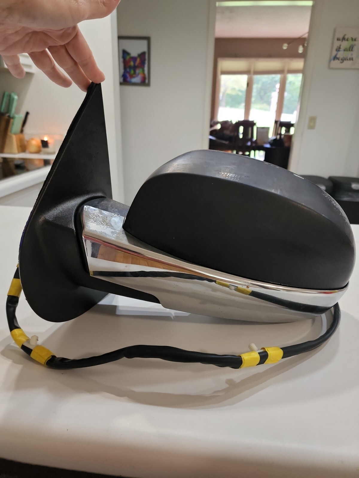 07-08 YUKON Black Painted LH Driver Power Folding Door Mirror DL3 w ...