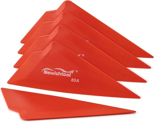 5-Pack Window Tint Tools Triangle Squeegee, 80A Hardness Red Corner ...