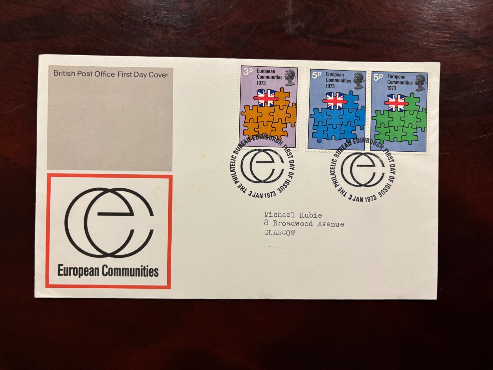 United Kingdom 1973 - European Economic Community FDC stamp Edinburgh ...