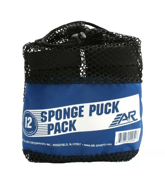 A&R Sports SPUCK12 Sponge Puck Ice Hockey Training Practice Set - Black ...