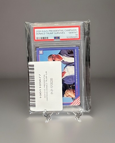 1/1 on eBay RARE! 2024 G.A.S DONALD TRUMP SURVIVES ASSASSINATION PSA 10 ...