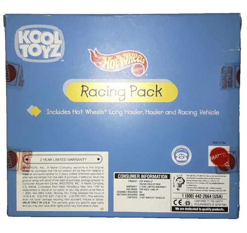 NEW Hot Wheels Kool Toyz Toys BLACK TOYOTA MR2 Racing Hauler Pack 2000 ...