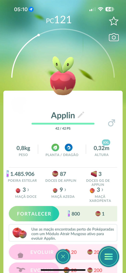 Pokémon GO - Applin XXL - 0.30m~0.35m - Showcase | eBay