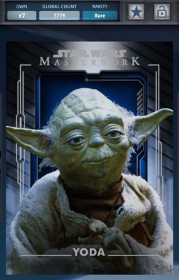 Star Wars Card Trader DIGITAL Masterwork 2021 Blue YODA Rare | eBay