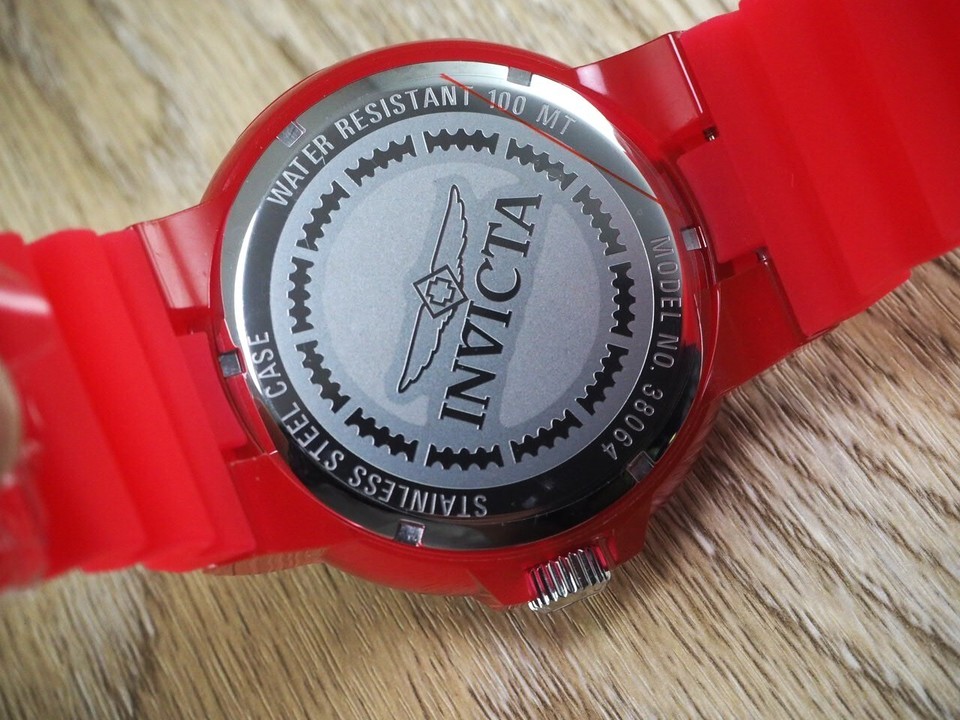 NEW Invicta Men's 52mm GRAND PRO DIVER Quartz ANATOMIC CASE Burgundy ...