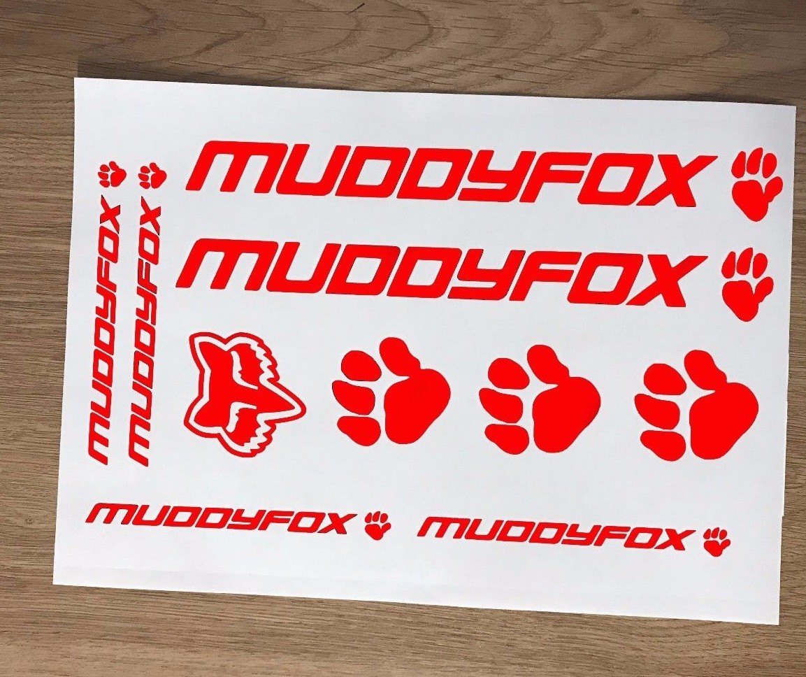 Muddy Fox x 10. Bike Stickers Frame Fork Vinyl Decals Mountain Bike ...