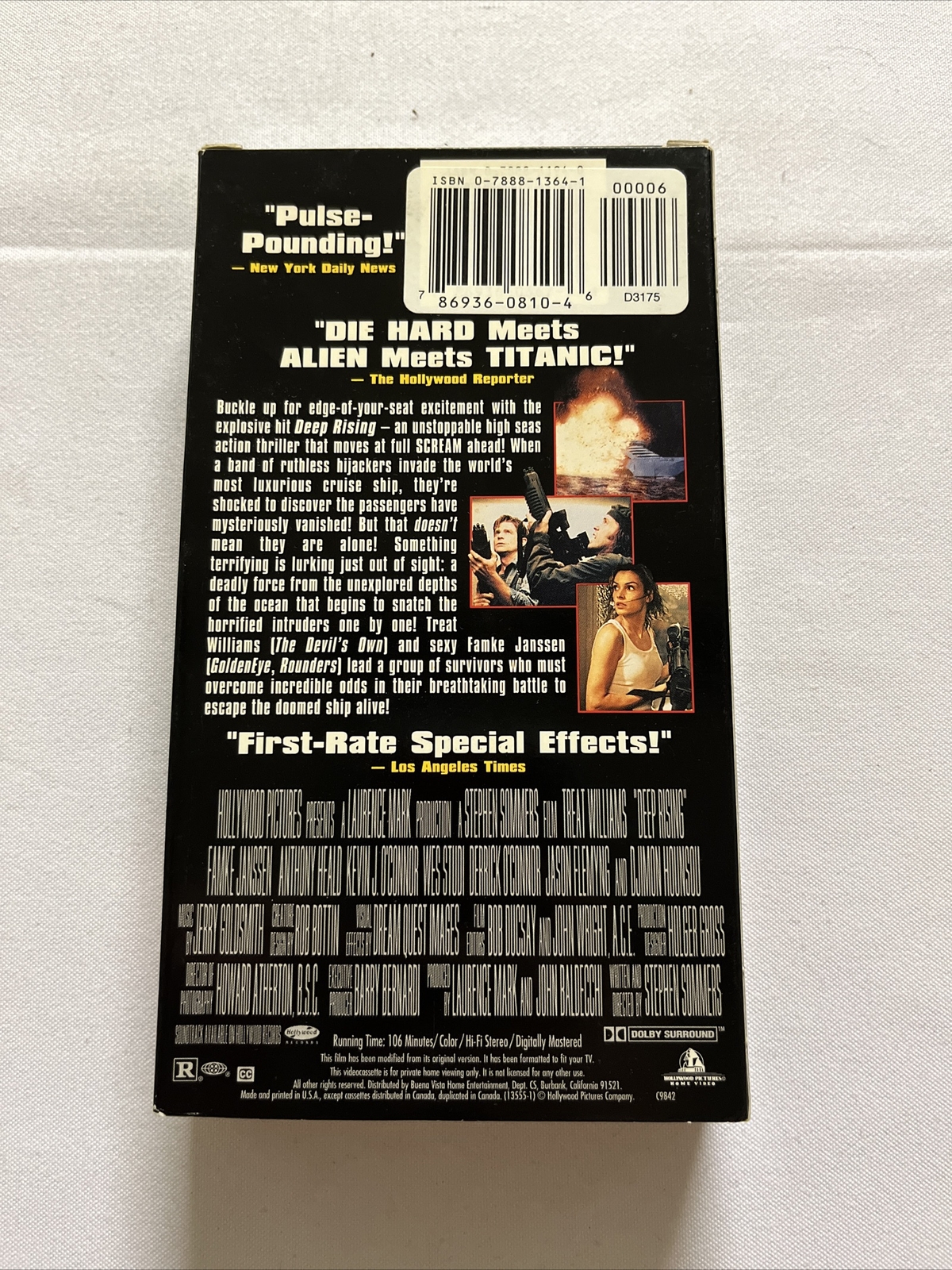 1998 DEEP RISING VHS Tape, COMPLETE/TESTED SEE PHOTOS (VHS13) | eBay