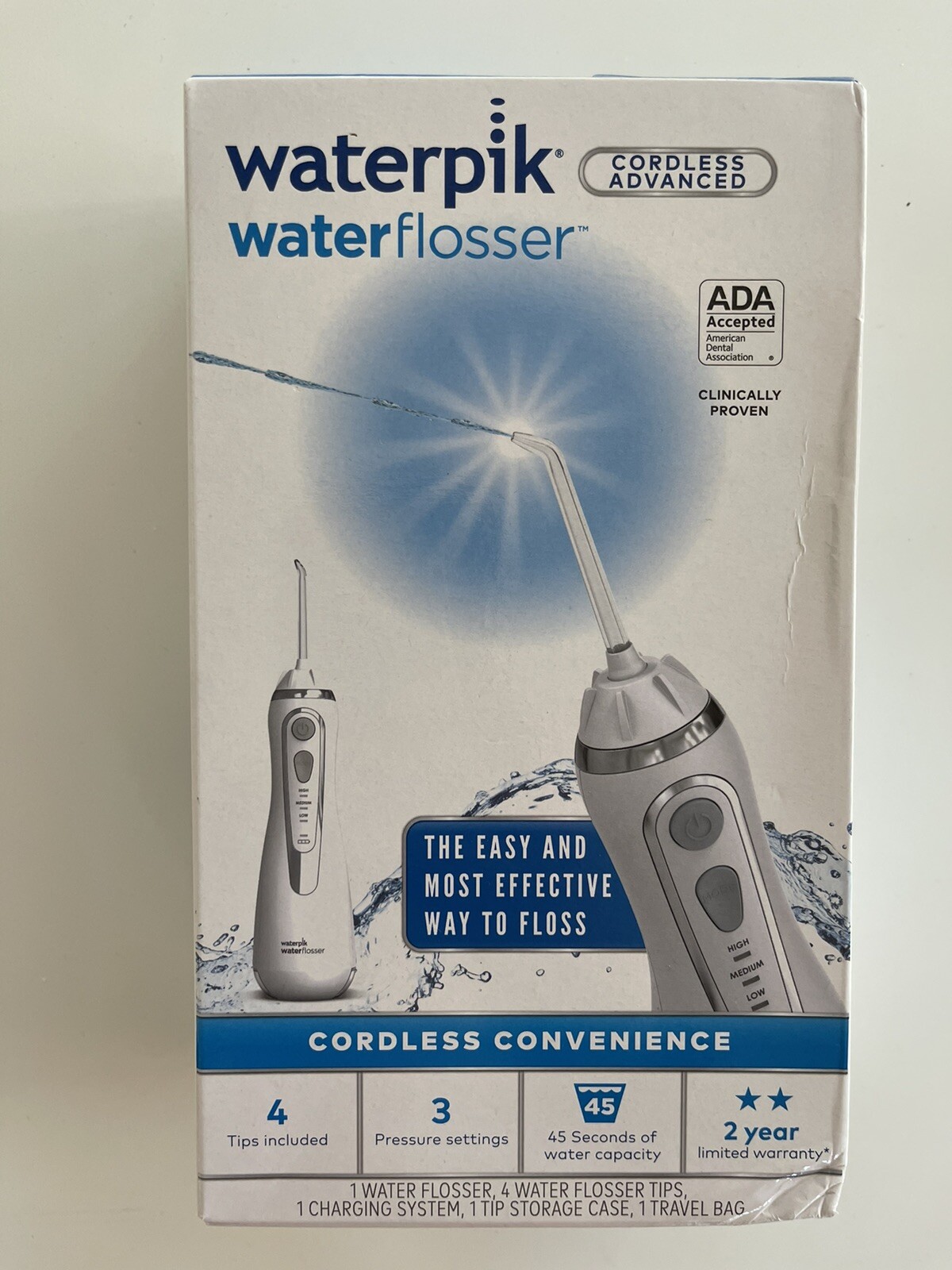 Waterpik WP-560 Cordless Advanced Water Flosser - Pearly White for sale ...
