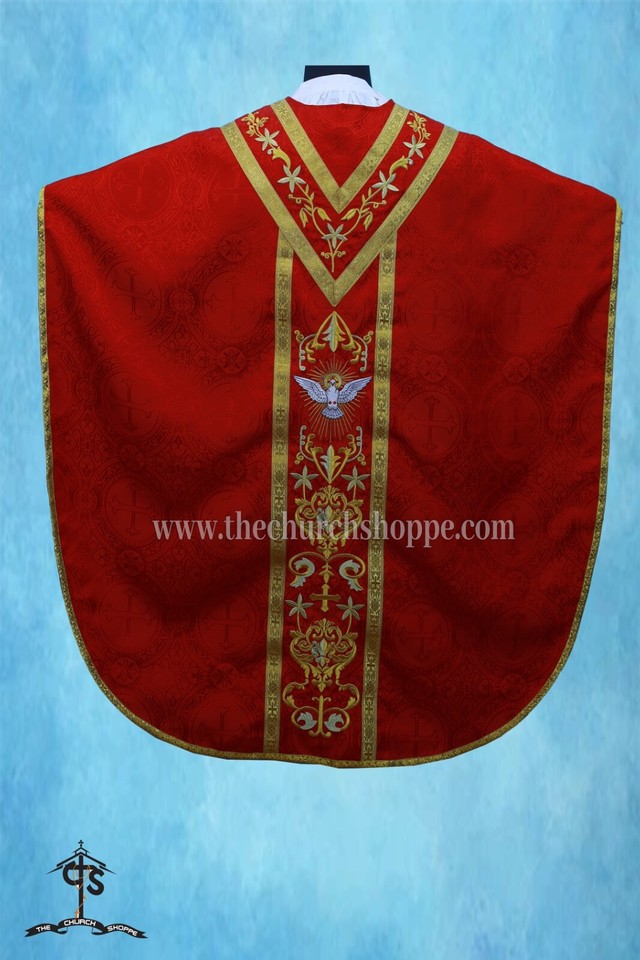 RED Chasuble.St. Philip Neri Style vestment & mass set , HOLY SPIRIT ...