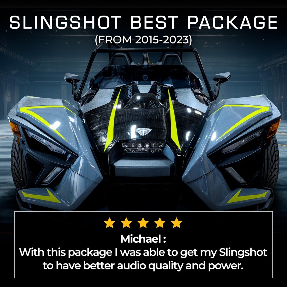 DS18 2015-2023 Slingshot Best Upgrade Audio Package Polaris Slingshot ...
