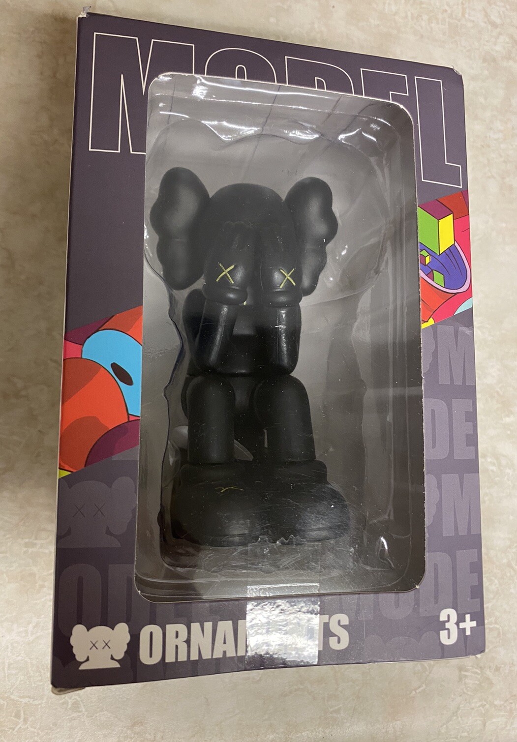 New Kaw Art Toys Action 4.5" Ornaments Kaw Sitting Black Kaws Model NIB ...