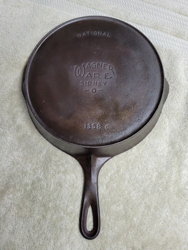 Vintage Wagner Ware Sidney National 8 Cast Iron Skillet 1358C | eBay