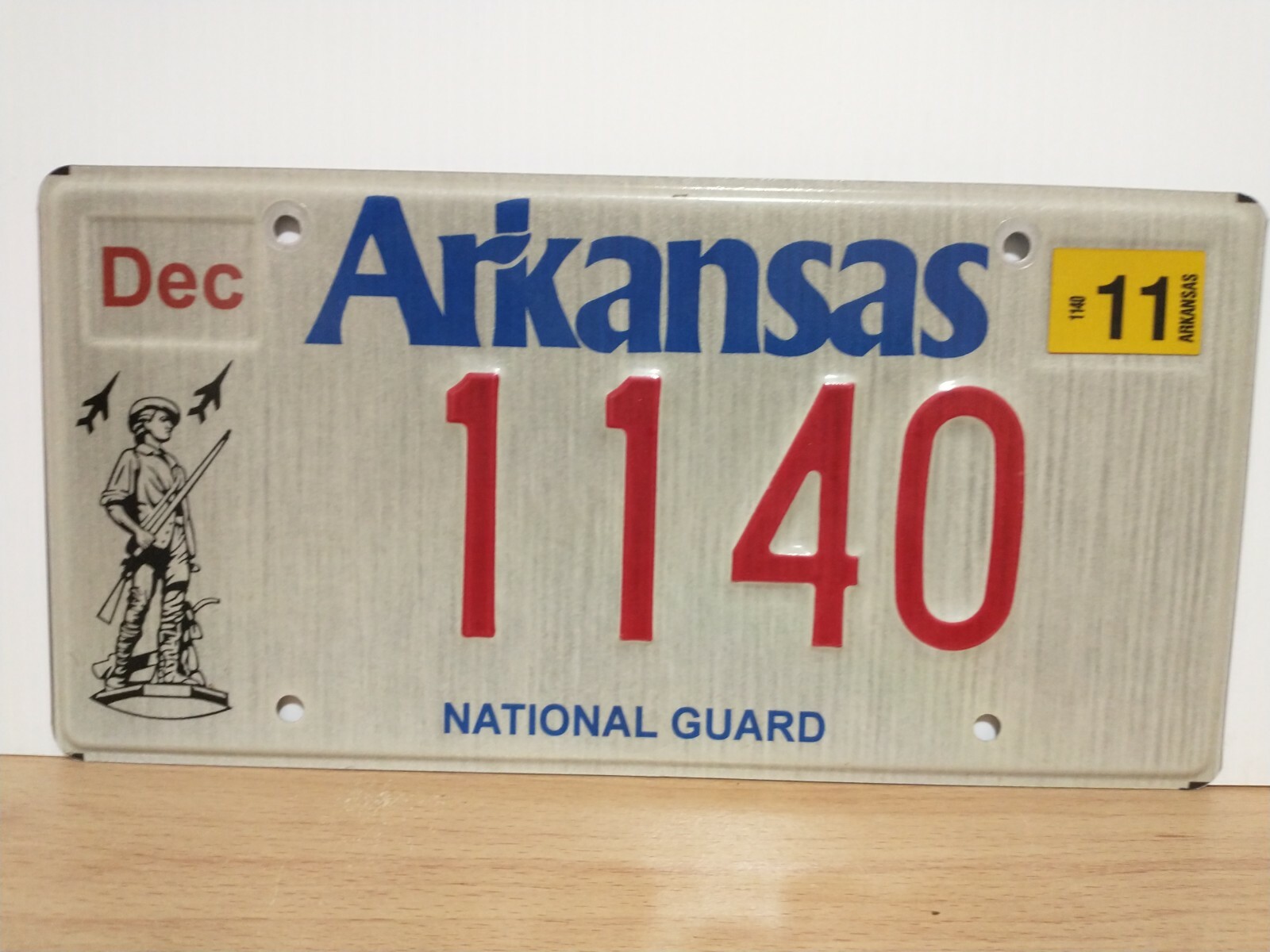 2011 Arkansas NATIONAL GUARD License Plate Tag Original | eBay