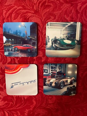 Coasters Set Of Four: vintage car Jaguar, original! | eBay