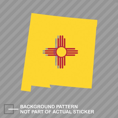 New Mexico State Shaped Flag Sticker Decal Vinyl NM | eBay