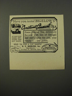 1954 Bigelow's Constant Comment Tea Ad - Have you tasted | eBay