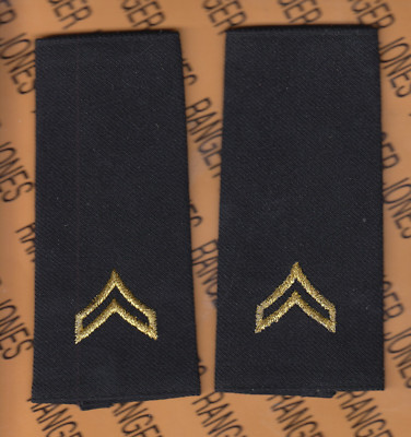 US ARMY CORPORAL CPL E-4 Dress Class A Uniform Black/Gold rank Epulet ...