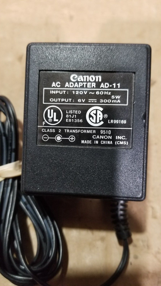 Genuine Canon AD-11 AC Power Adapter Charger Transformer Output 6V 6 ...