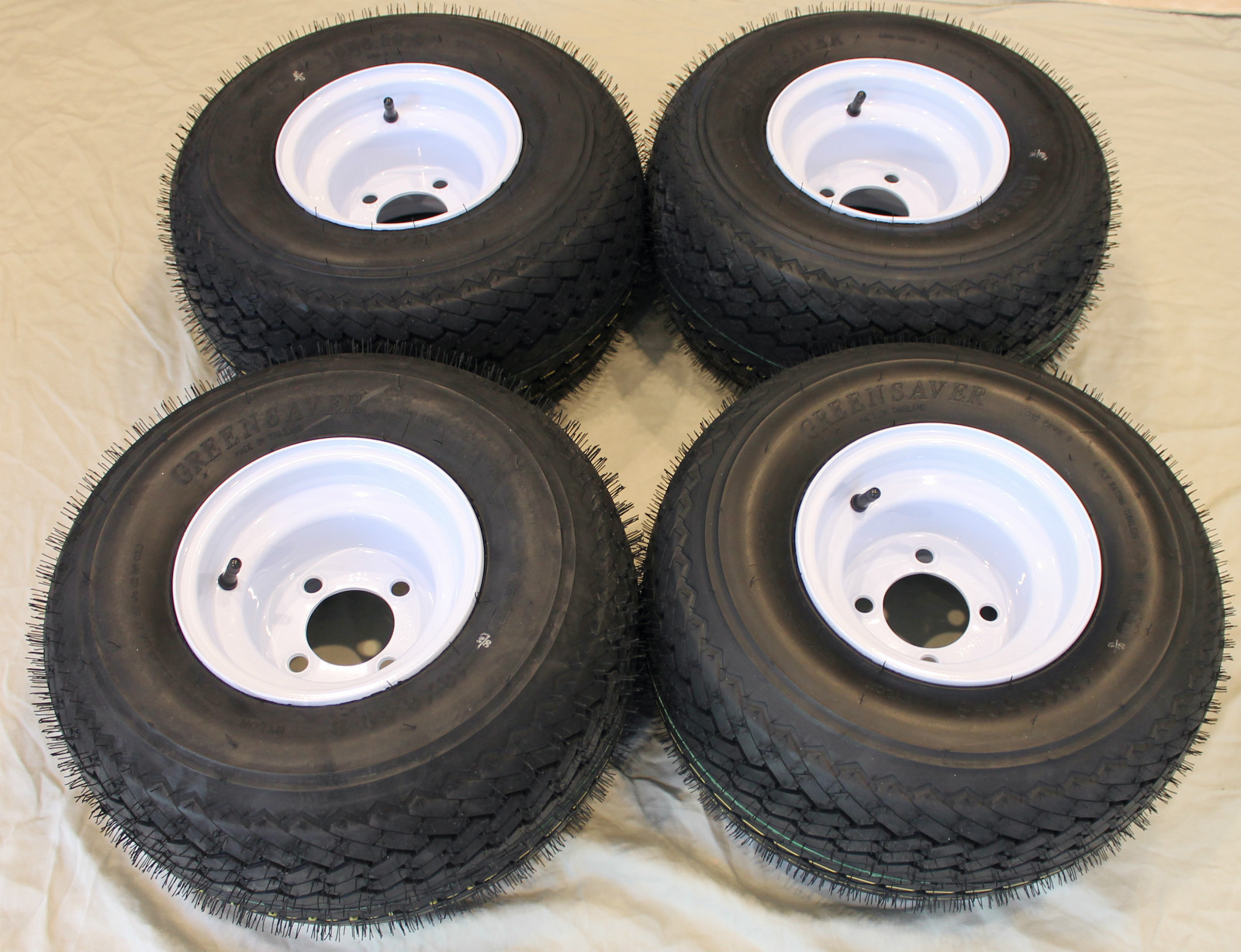 NEW Set Of 4 Tires and Wheels For Golf Cart Carts Club Car, Yamaha ...