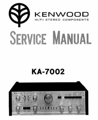 KENWOOD KA-7002 Schematic Diagram Service Schaltplan Manual Techniques ...