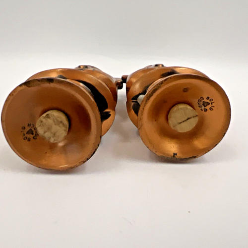 Inca Solid Copper Totem Pole Salt And Pepper Shakers Vintage 2.5" Cork ...