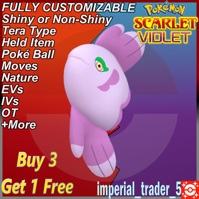 Pokémon Scarlet and Violet Shiny Alomomola W/ Best 6IV Customizable | eBay