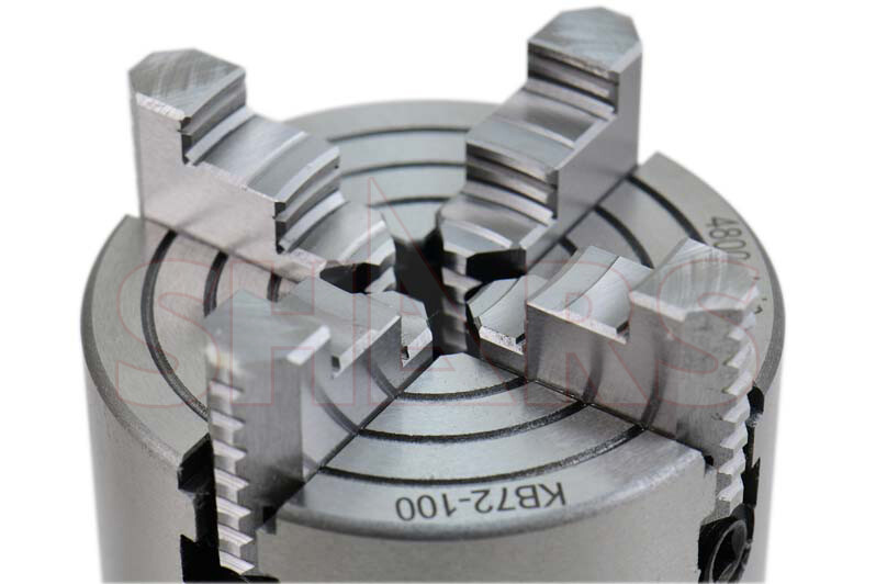 Shars 4" 4 Jaw Independent Lathe Chuck 5C Shank Arbor 3500 RPM New L ...