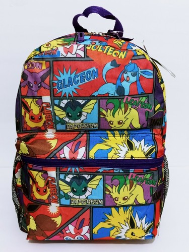 Pokemon 16" School Backpack Travel Jolteon Eevee Espeon Sylvdeon Large ...