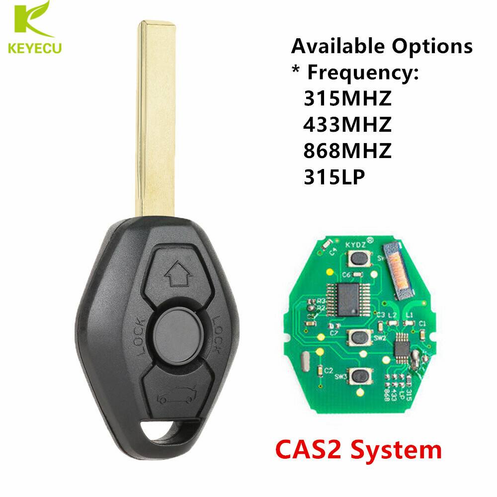 Replacement 3 Button CAS2 Remote Key For BMW 1 3 5 6 Series E60 E90 E83