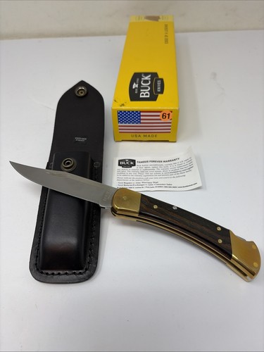 Buck 110 Drop Point Folding Hunter Knife 0110BRSWM2-B Made in USA New ...