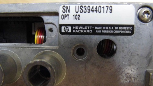 HP Agilent 86106A 30GHz Optical/40GHz Module w/ Opt 102 5th Order, nist ...