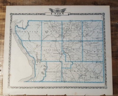 Antique Map - UNION COUNTY Illinois - Warner & Beers/Union Atlas Co ...