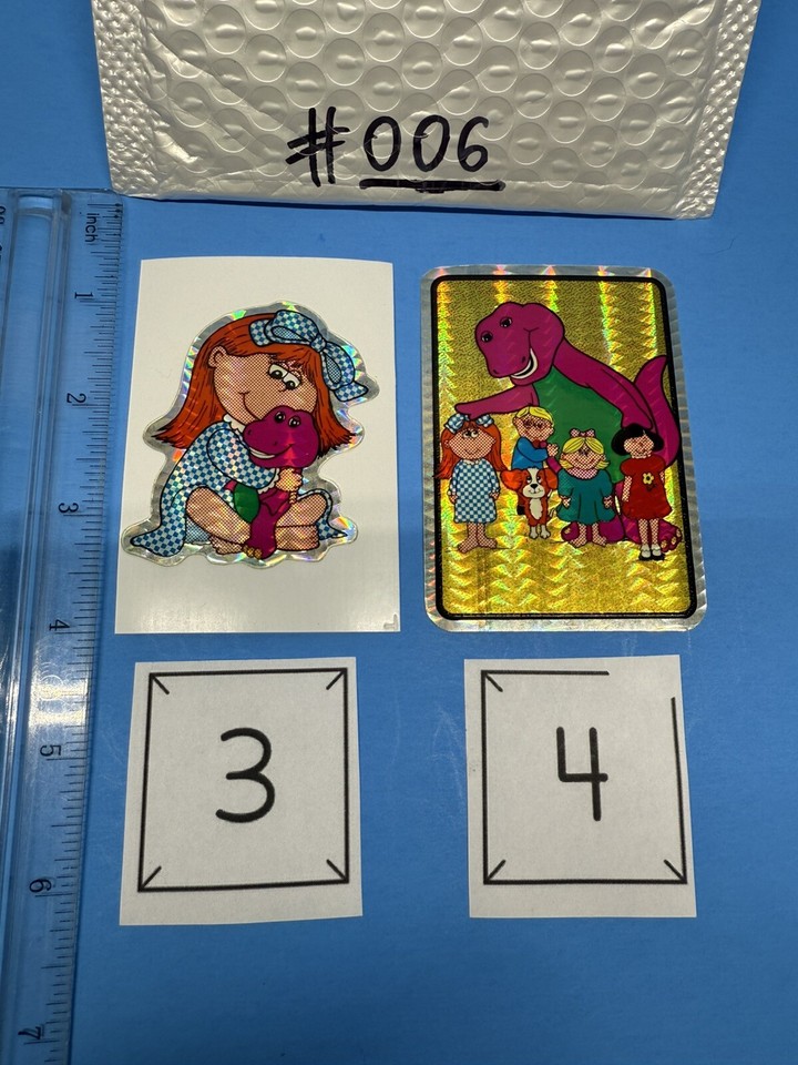 RARE Vintage Barney Vending Machine Prism Sticker Holographic on Kodak ...